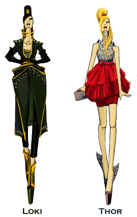 Marvel Avengers Studio Ghibli Runway Fashion Designs | The Mary Sue