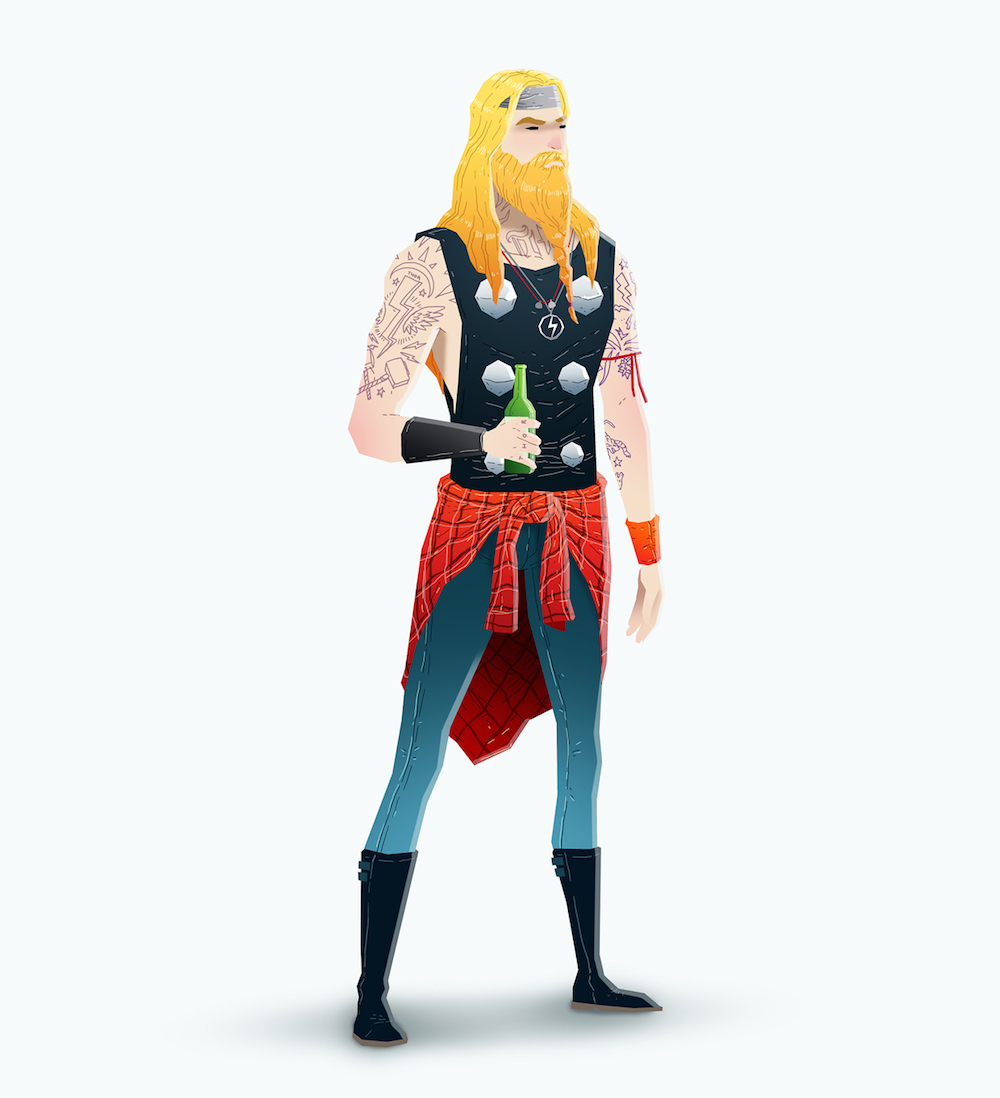 DC Marvel Comic Book Characters Drawn As Rock Stars | The Mary Sue