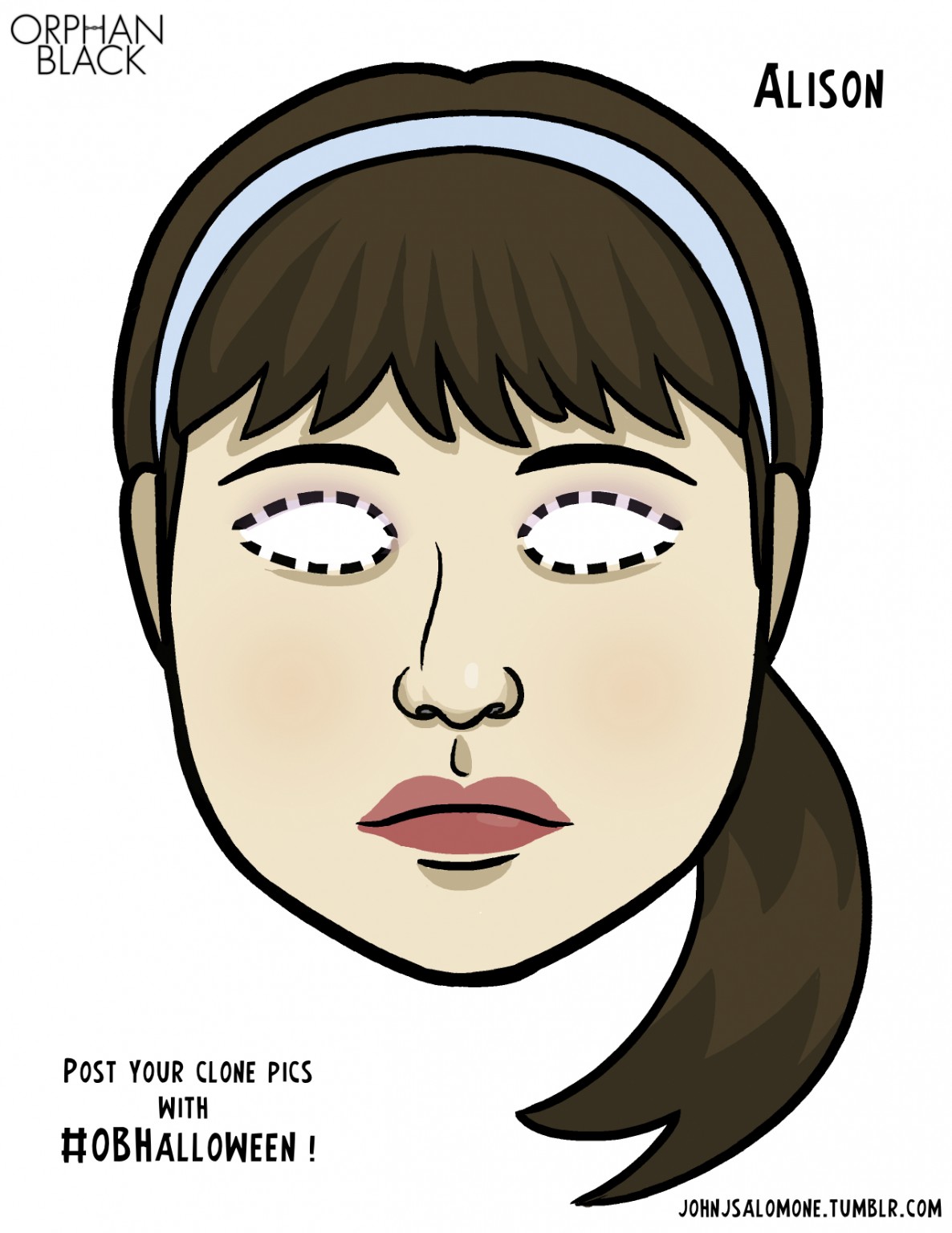 Printable Masks Of Orphan Black Clones For Halloween | The Mary Sue