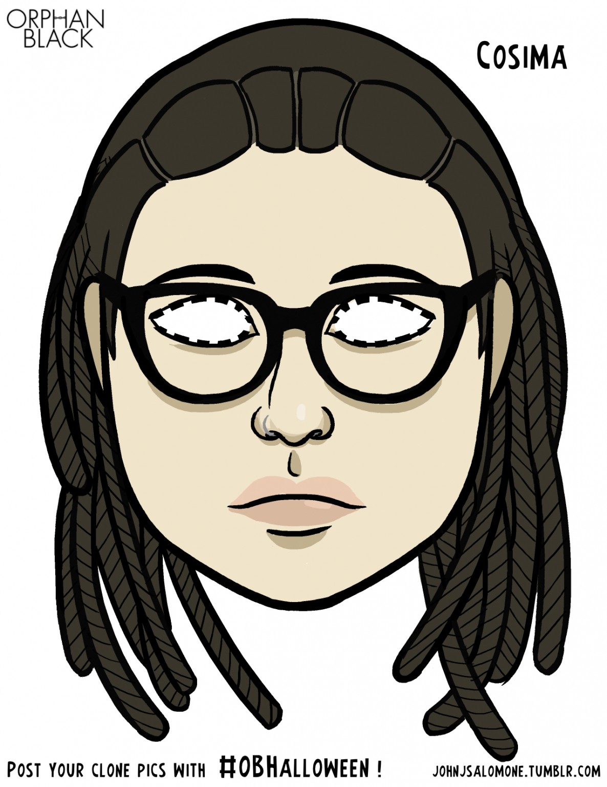 Printable Masks Of Orphan Black Clones For Halloween | The Mary Sue