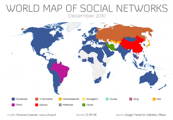 Mapping the Most Popular Social Networks Worldwide | The Mary Sue