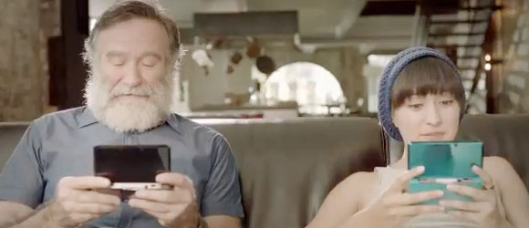 Robin Williams and daughter Zelda advertising for Nintendo | The Mary Sue