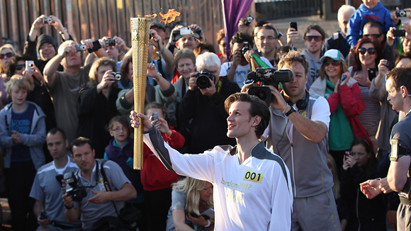 Doctor Who's Matt Smith Carrying The Olympic Torch | The Mary Sue