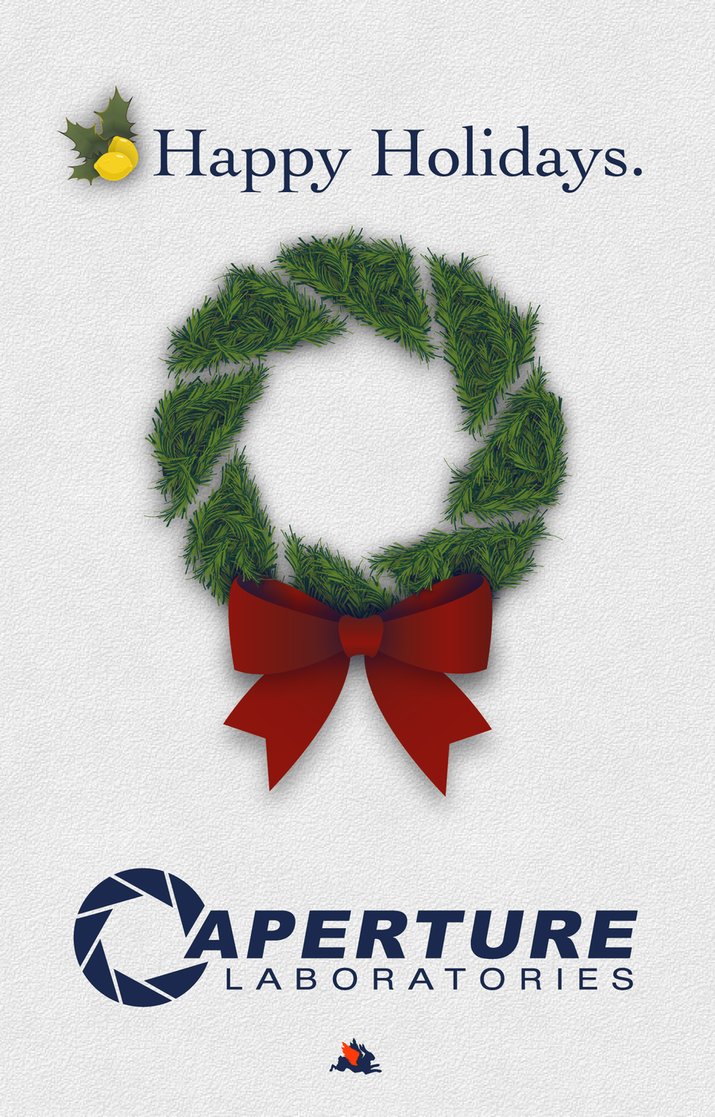 Portal Christmas Cards for Testing Purposes | The Mary Sue
