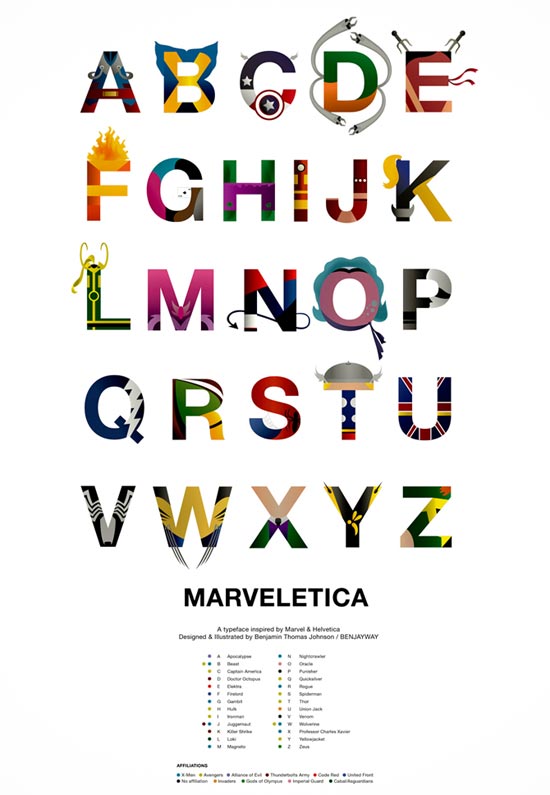 Marvel Characters Typography | The Mary Sue