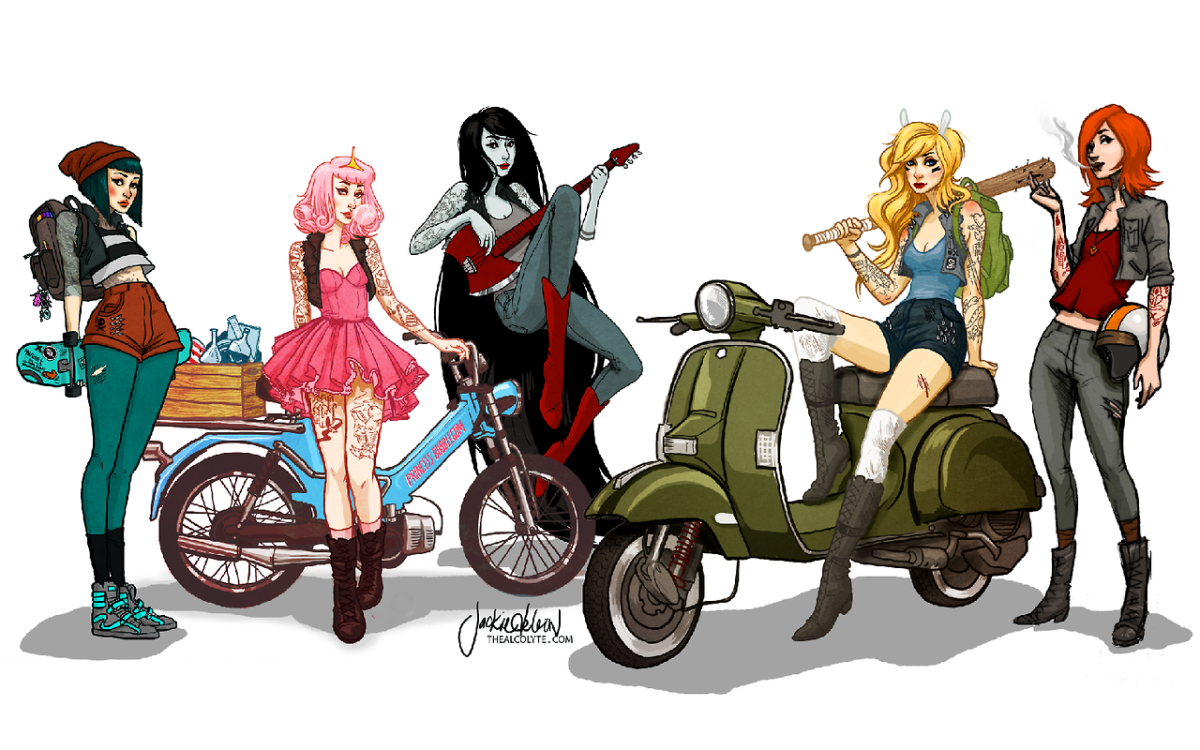 Cartoon Network Adventure Time Moped Gang Fan Art | The Mary Sue
