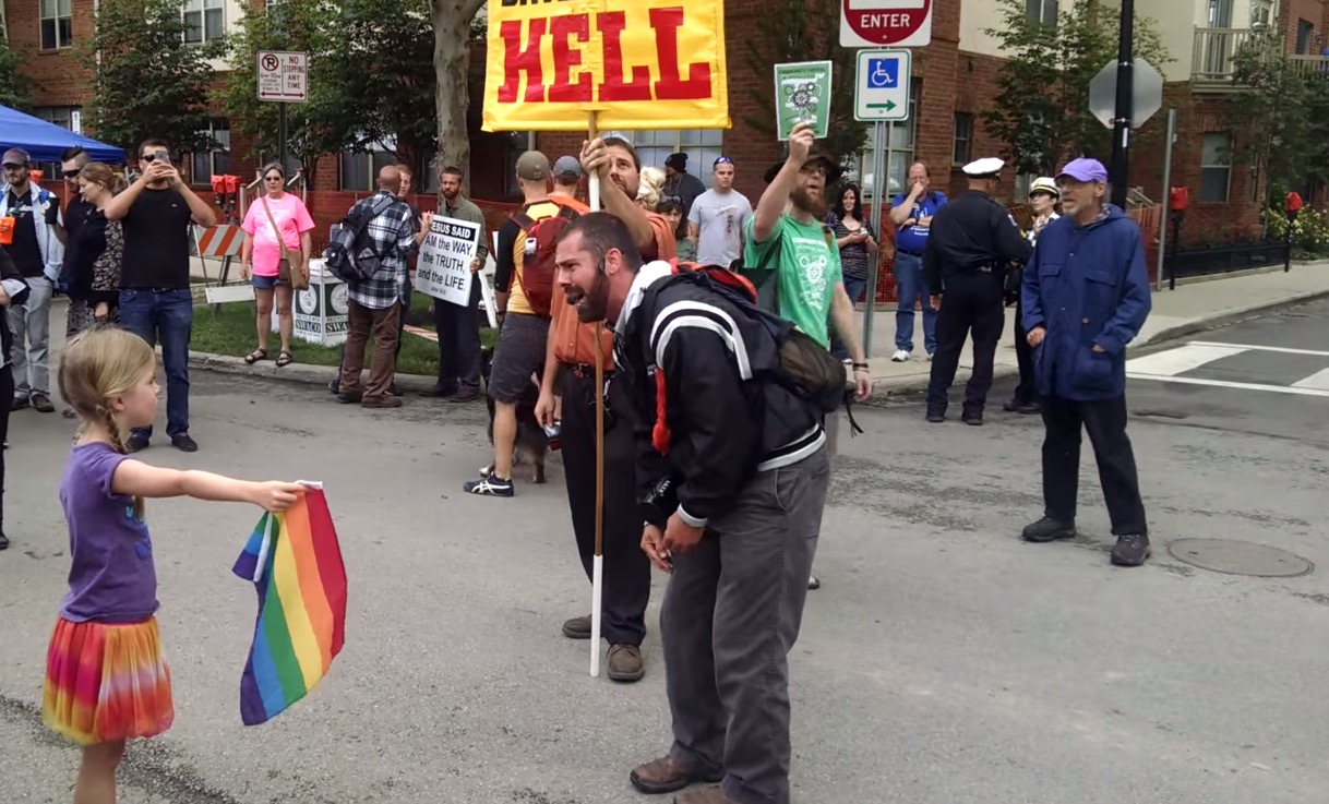 Tiny Child Stages Counter-Protest for Marriage Equality | The Mary Sue