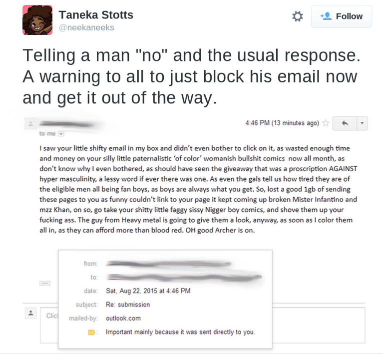 Terrible Email to Comics Editor Men the Worst at Rejection | The Mary Sue