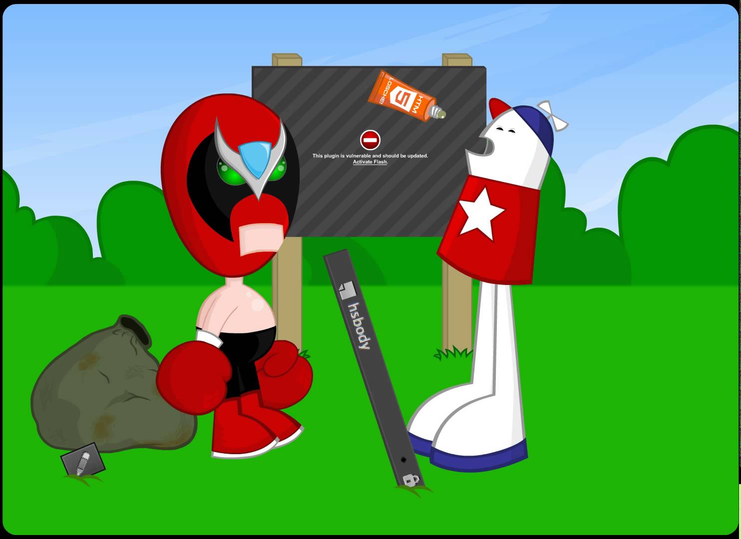 Celebrate/Mourn Death of Flash w/Homestar Runner, Strong bad | The Mary Sue