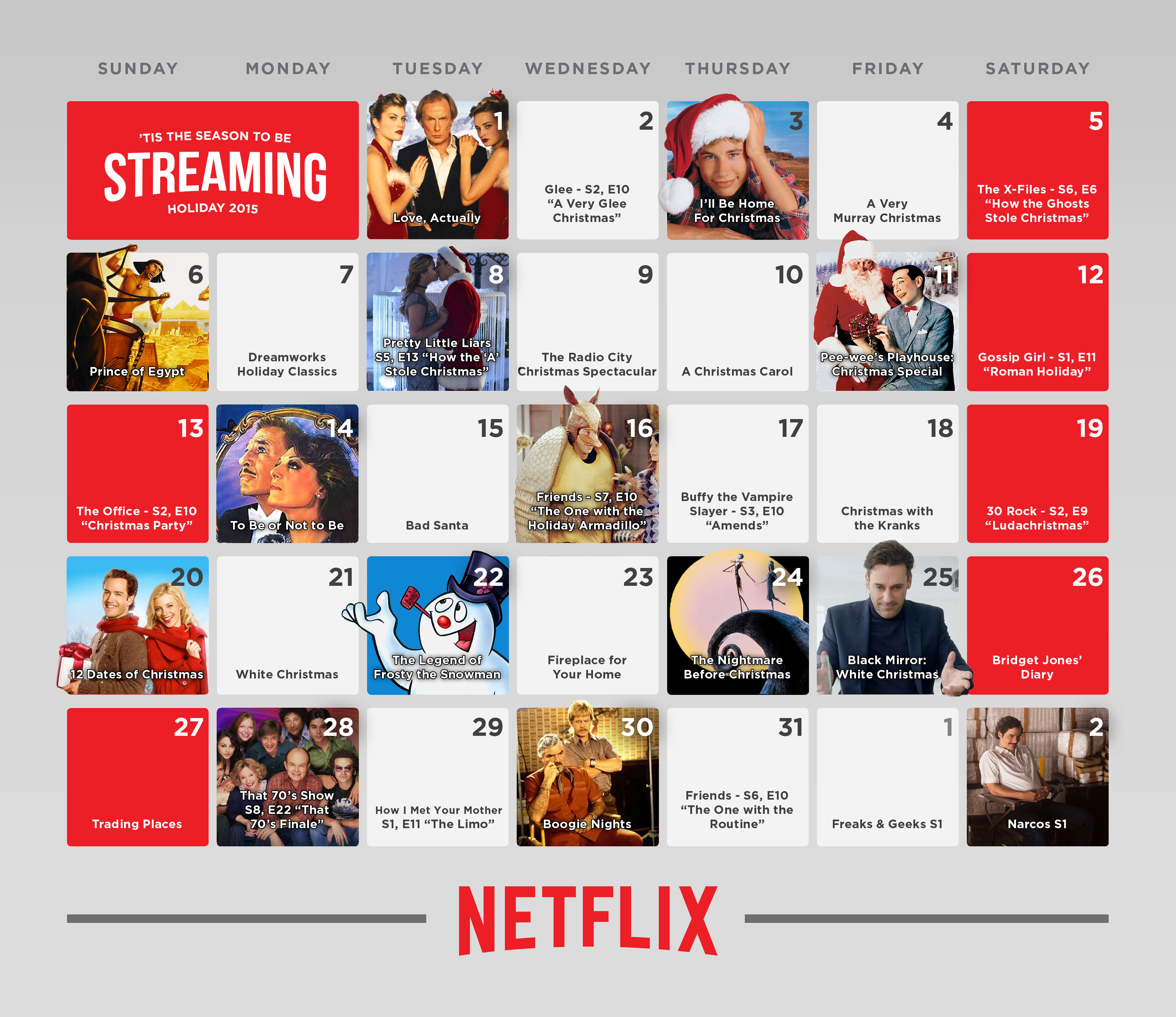 Netflix's Holiday Countdown Calendar Is Full of Nostalgia, Hunks | The ...