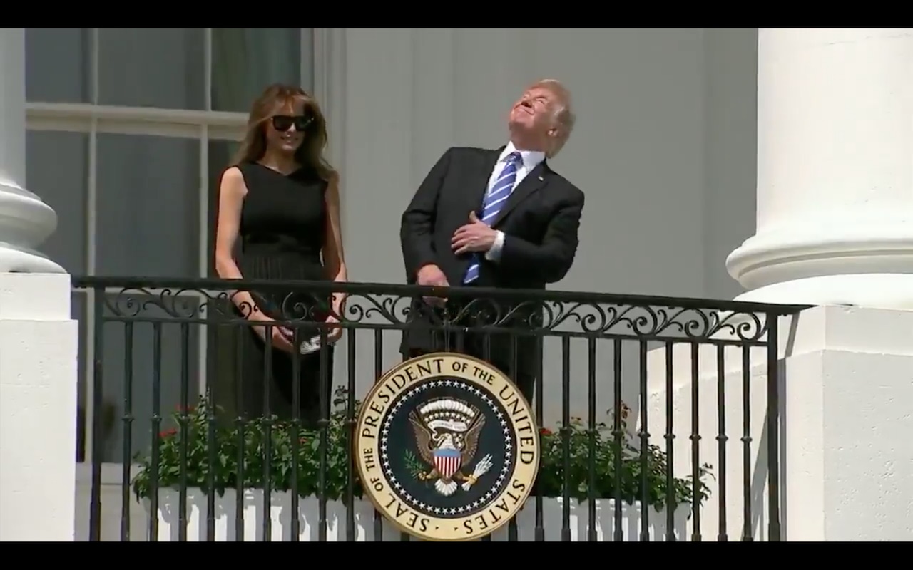 Trump Gazes Directly Into Solar Eclipse Without Glasses | The Mary Sue