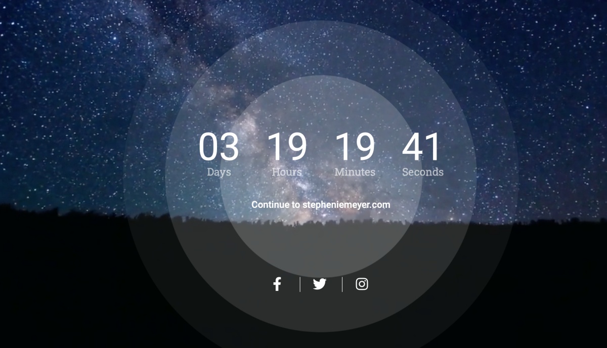 What Could Twilight Author Stephenie Meyer's Countdown Mean? | The Mary Sue