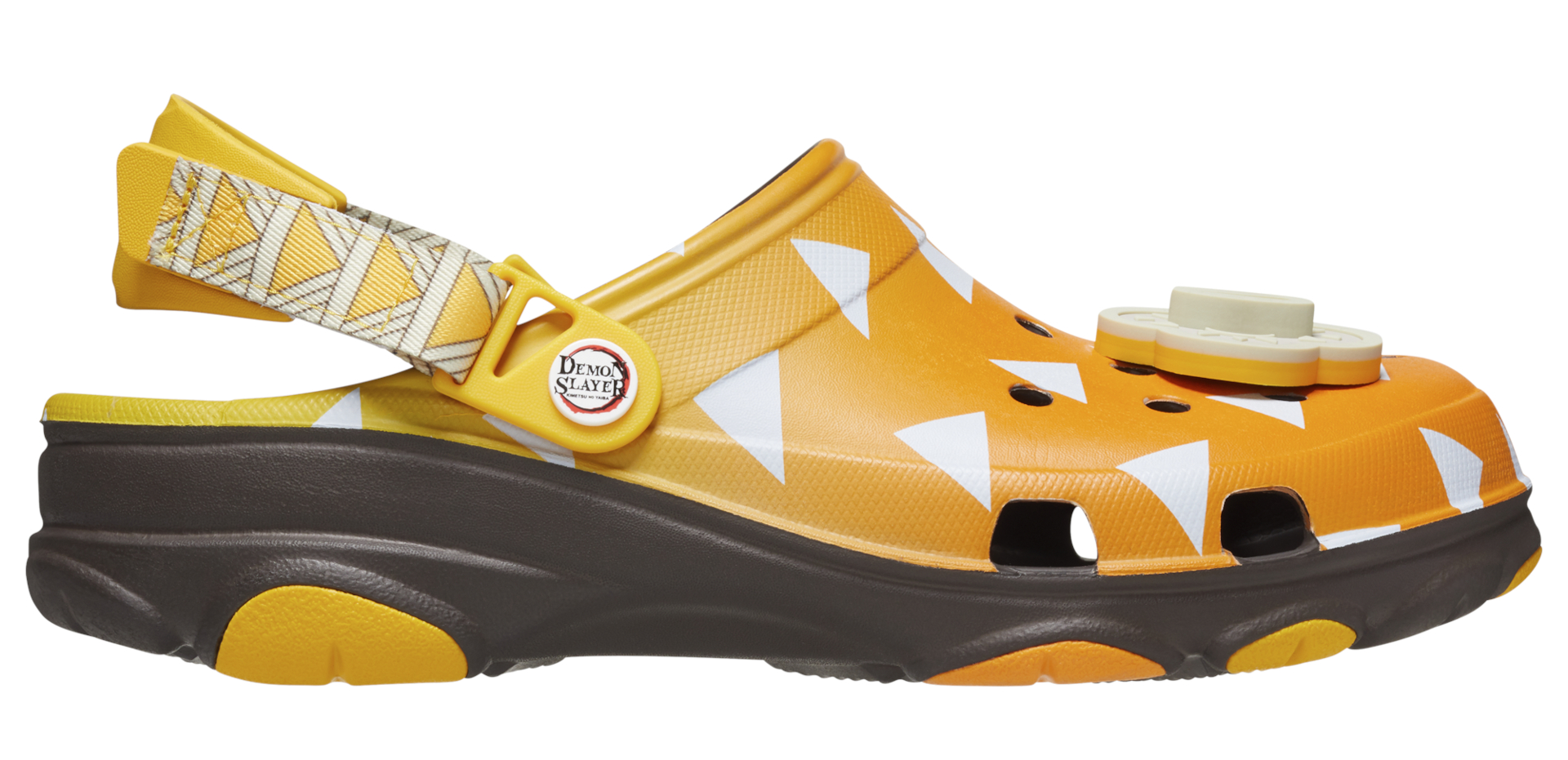 Demon Slayer Crocs Collab: Zenitsu Crocs, Demon Slayer Jibbitz, and ...