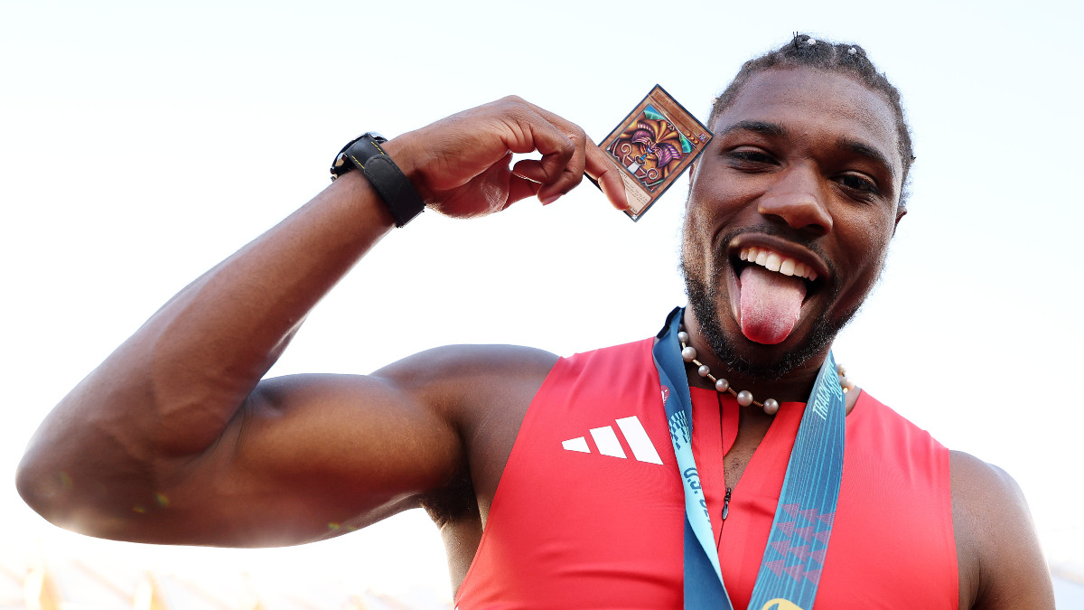 Yu-Gi-Oh!: Noah Lyles' Blue Eyes Card Explained | The Mary Sue
