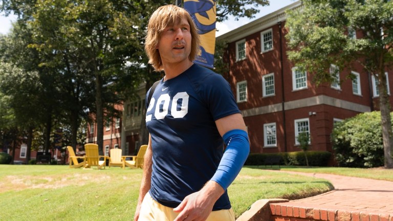 Glen Powell takes on football and Eli Manning: 'I’m working with my heroes' | The Mary Sue