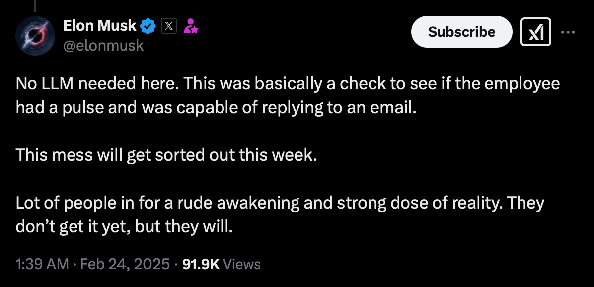 To no surprise, Elon Musk admits that his productivity email wasn't ...