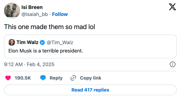 'Made them so mad lol': MAGAs rage after Tim Walz's tweet feels all too ...
