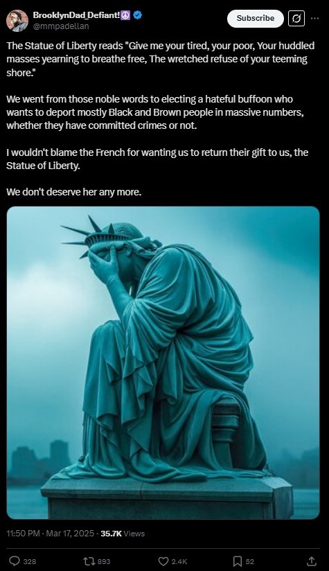 France wants the Statue of Liberty back - maybe America doesn't deserve ...