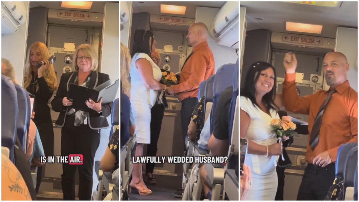 Can you get married on a plane? Southwest Airlines customers get a mid ...
