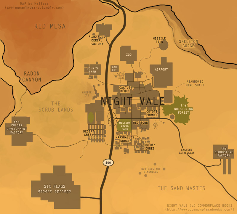 Welcome to Night Vale Fan Creates Detailed Maps of the City, Unwisely ...